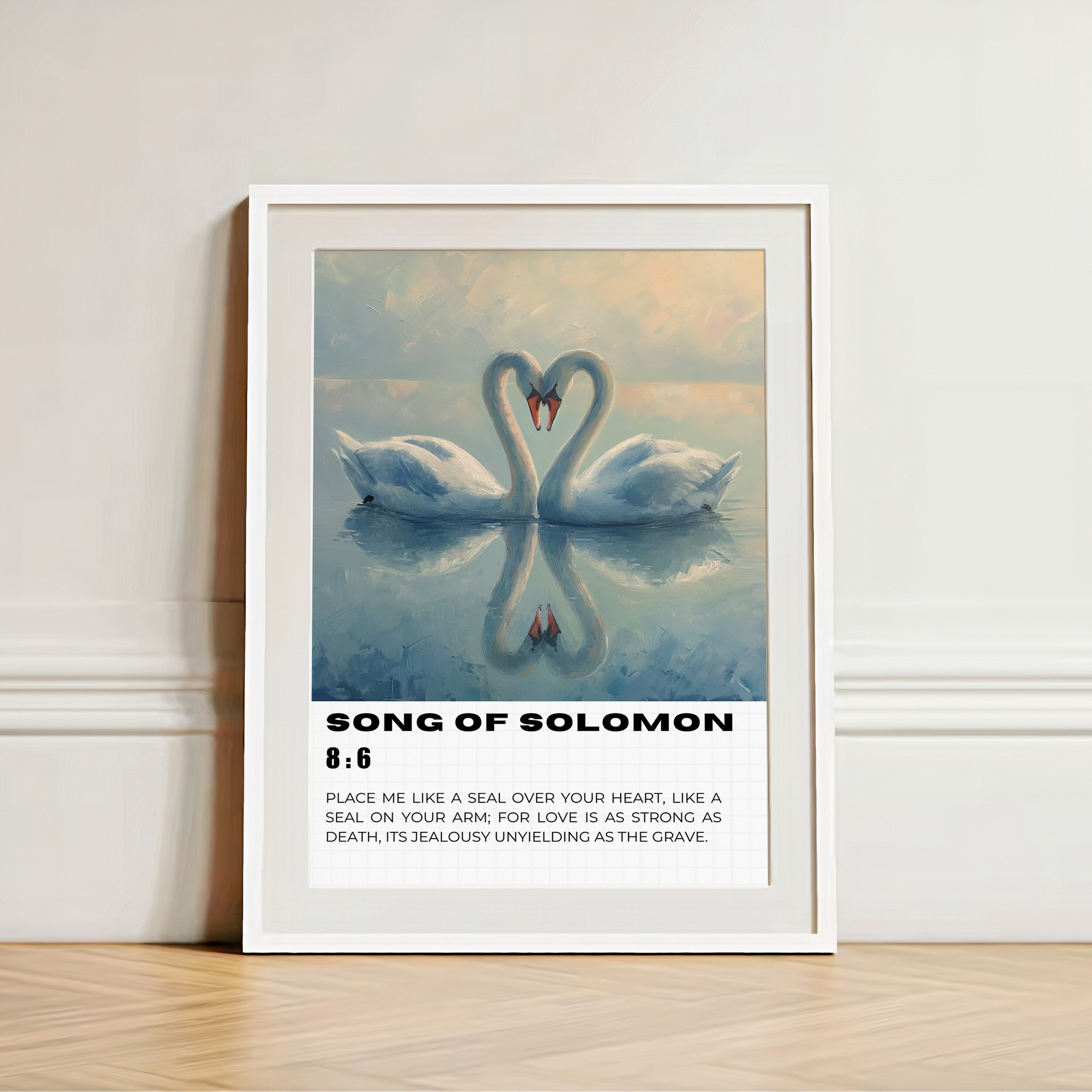Song of Solomon 8 Bible Verse Wall Art Valentines Gift, Scripture Wall ...