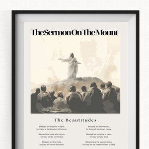 Sermon on the Mount Print: Beatitudes Bible Verse (digital Print) - Etsy