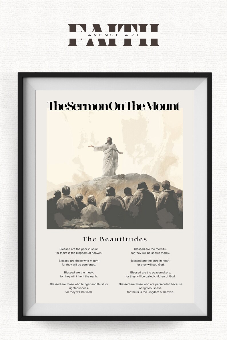 Sermon on the Mount Print: Beatitudes Bible Verse (digital Print) - Etsy