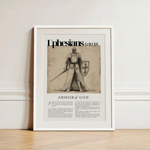 Armor of God Modern Christian Art Bible Verse Wall Art, Scripture Wall ...