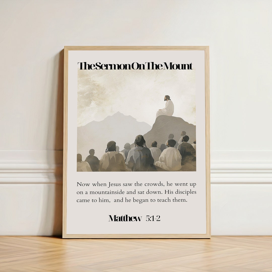 Sermon on the Mount Print: Matthew 5 Bible Verse (digital Print) - Etsy