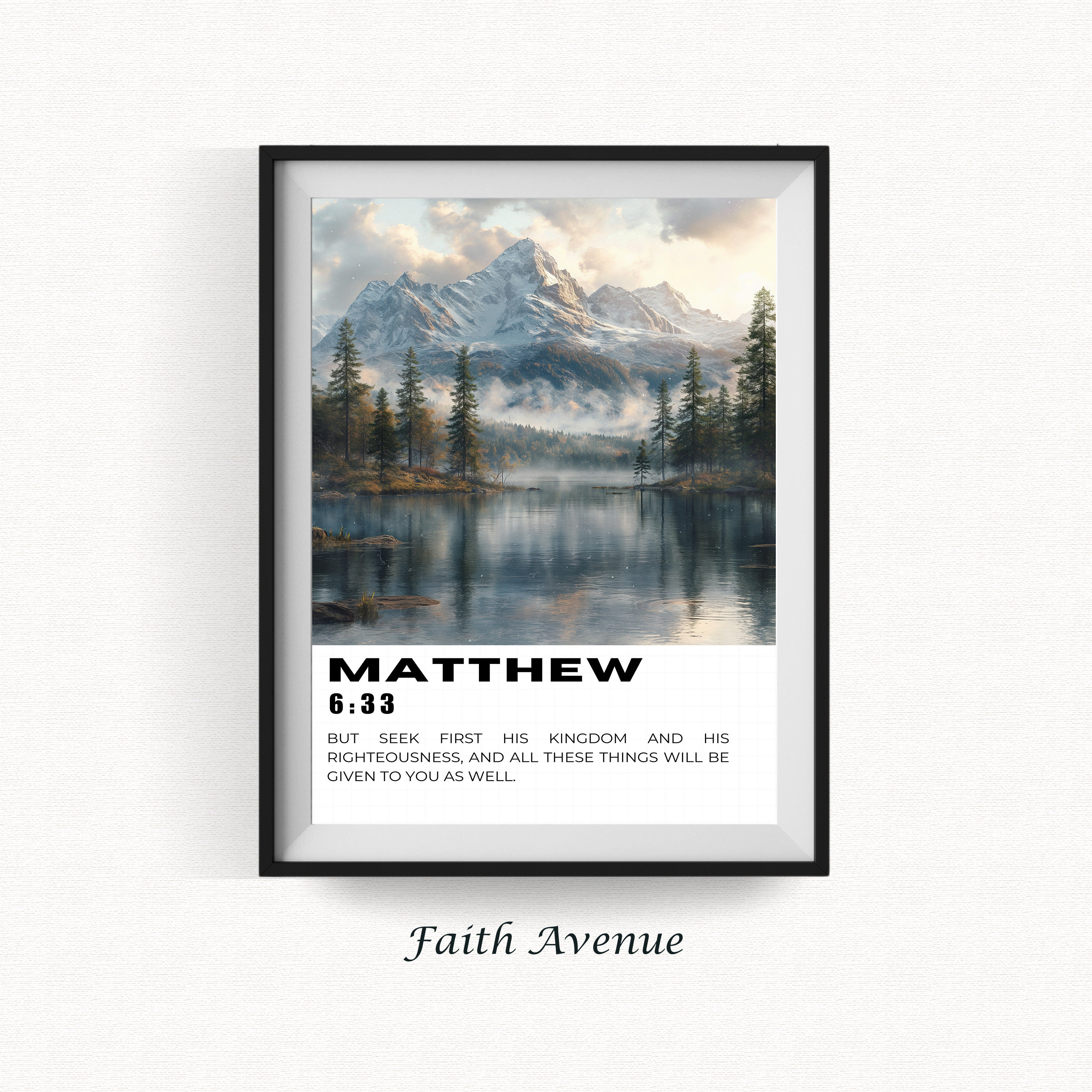 Matthew 6 Bible Verse Wall Art, Scripture Wall Art Inspirational Art ...