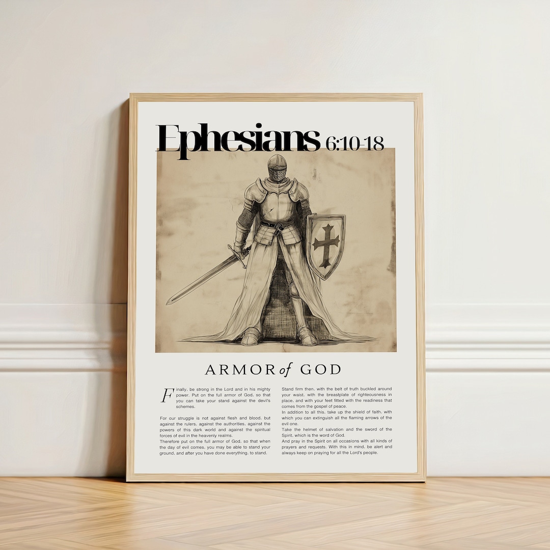 Armor of God Modern Christian Art Bible Verse Wall Art, Scripture Wall ...