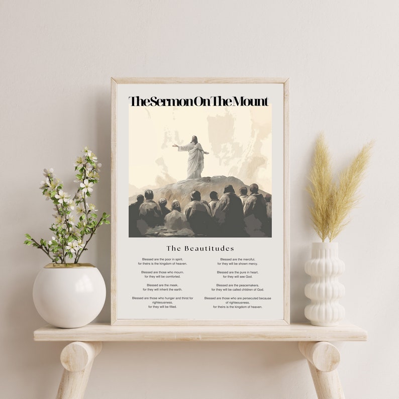 Sermon on the Mount Print: Beatitudes Bible Verse (digital Print) - Etsy