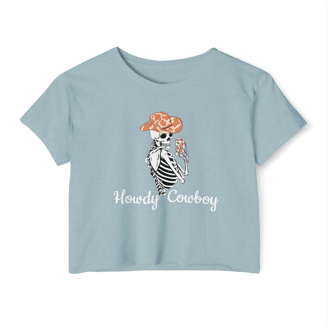 Howdy Boy Skeleton Crop Top Skeleton Crop Top Western Shirt Women's ...