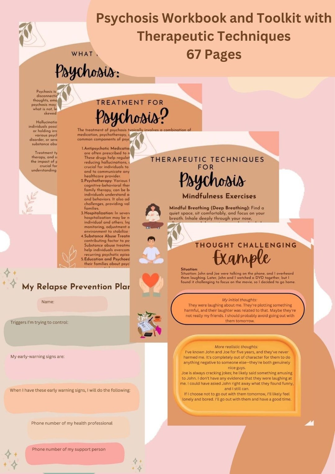 Psychosis Workbook and Toolkit Digital Download Printable (67 Pages ...