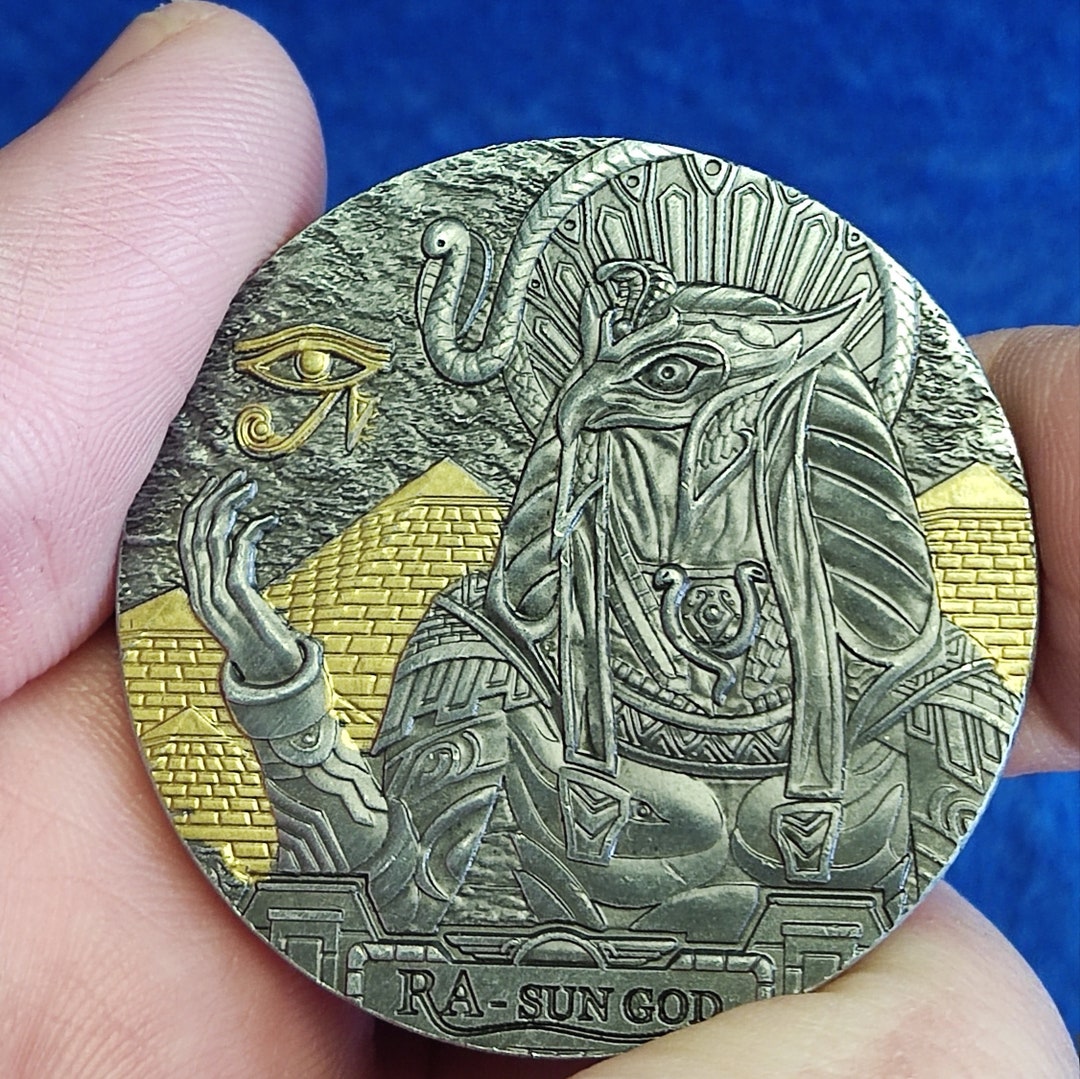 Coin RA God of Sun Ancient Egyptian Myth Eye of Horus With Prestigious ...