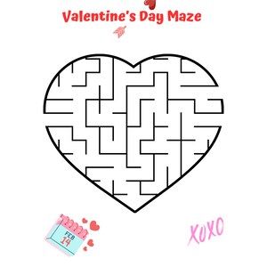 Valentine's Day Games and Coloring Sheets Printable Pack for Kids ...