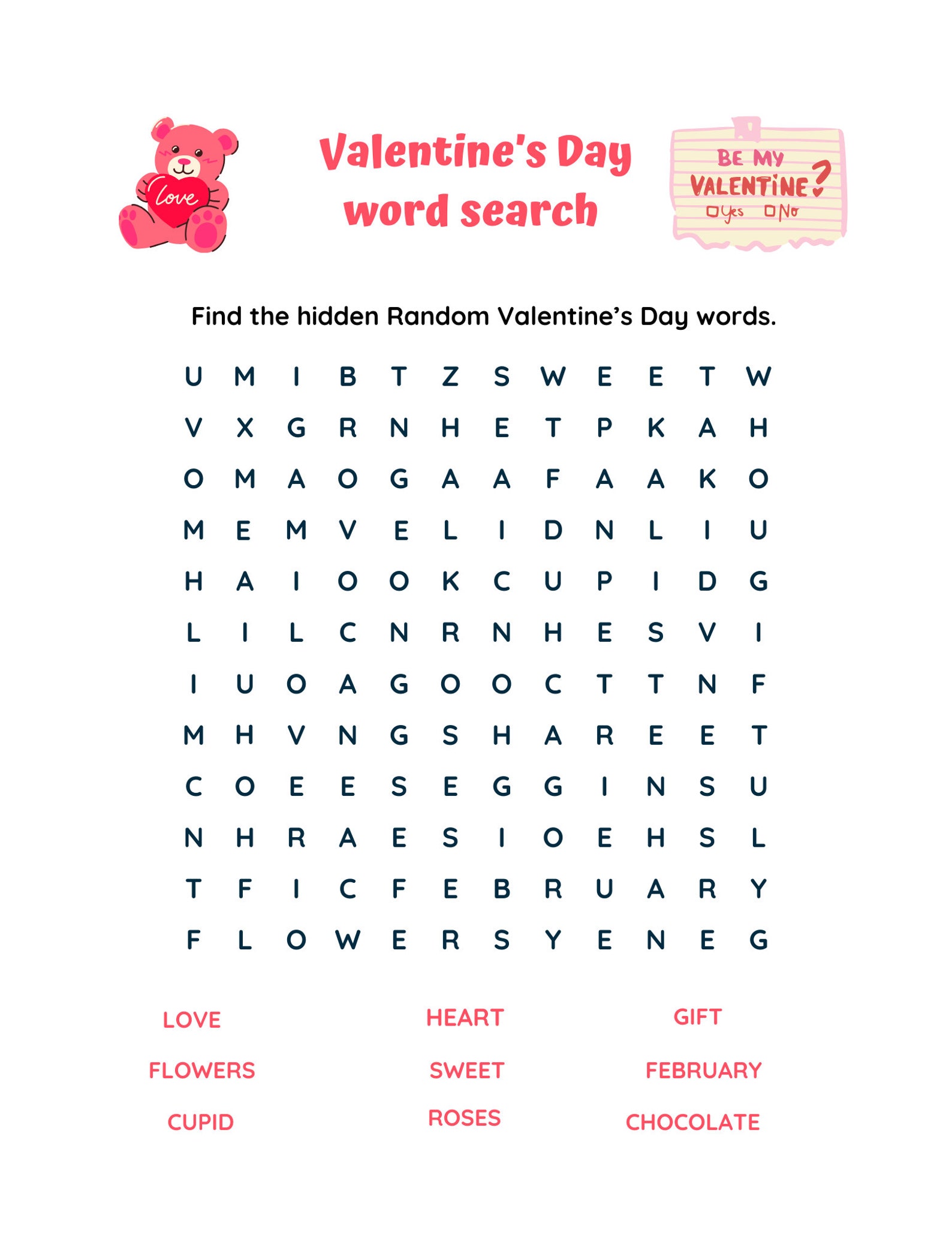 Valentine's Day Games and Coloring Sheets Printable Pack for Kids ...