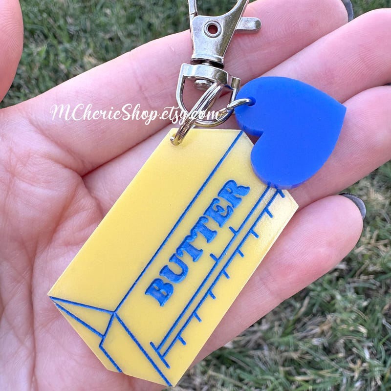 Butter Yellow Keychain - Etsy