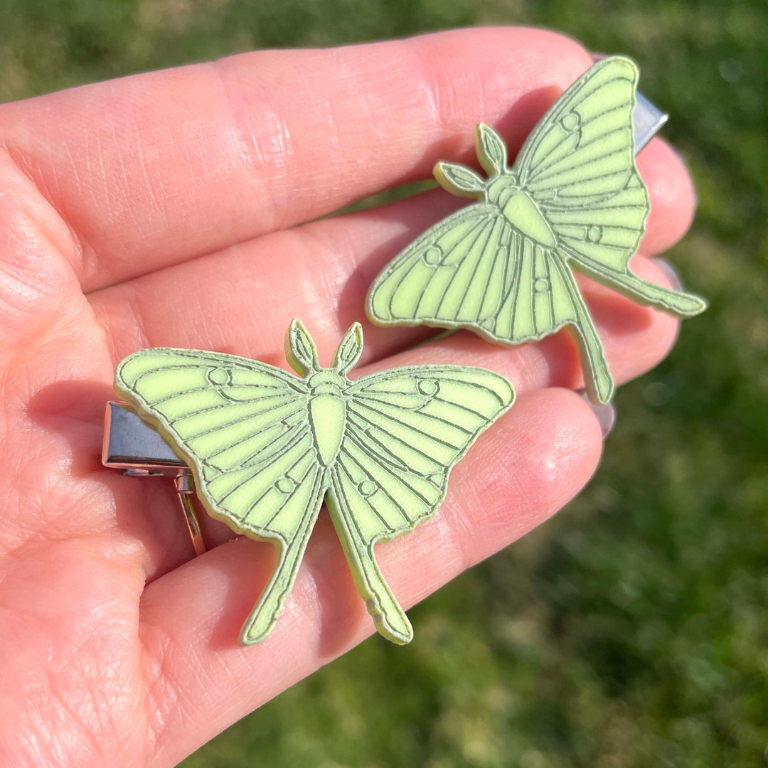 Luna Moth Hair Clips - Set of 2 - Etsy