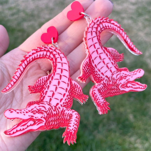 Crocodile Earrings - Etsy