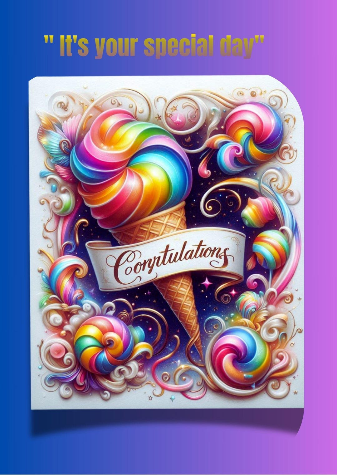 A Cheerful Congratulations Card - Etsy