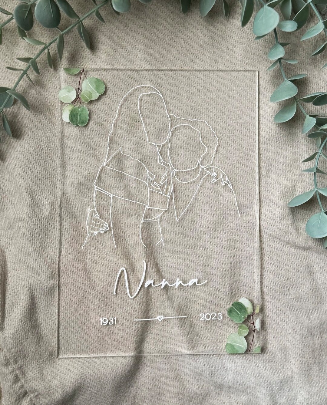 Memorial Line Drawing | Vinyl Line Drawing | Completely Customisable - Etsy