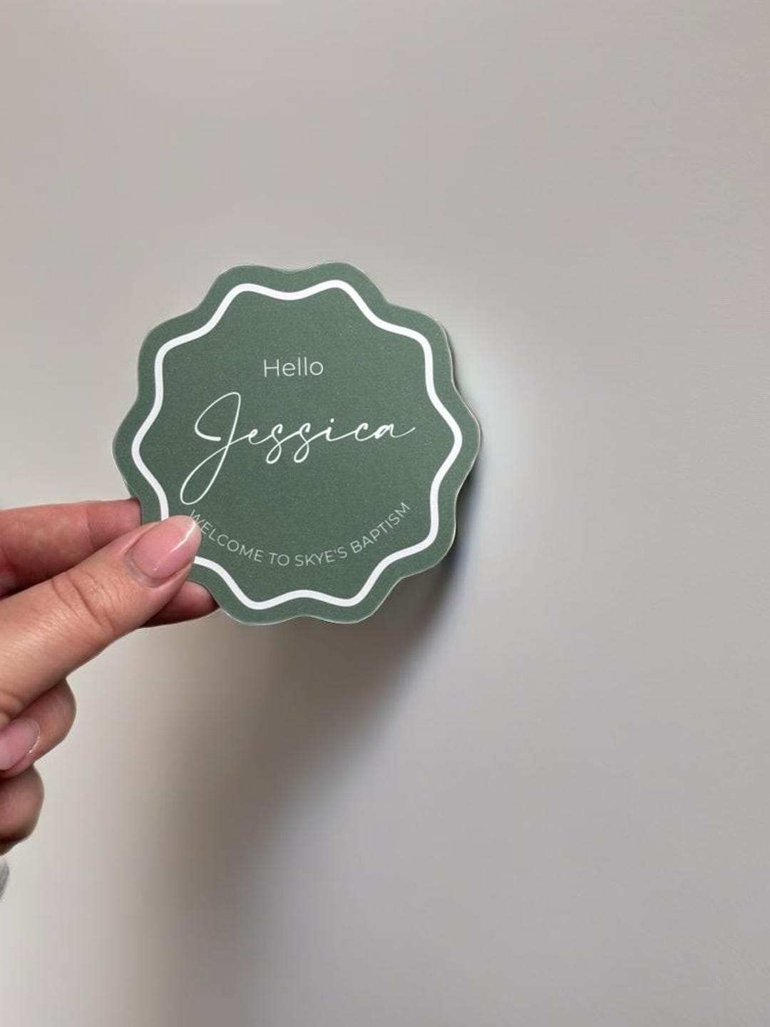 Custom Wavy Design Cardstock Place Cards | Personalised Name Tags for ...