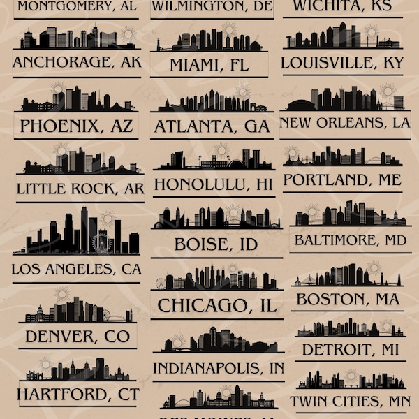 City Skyline Svg - Etsy