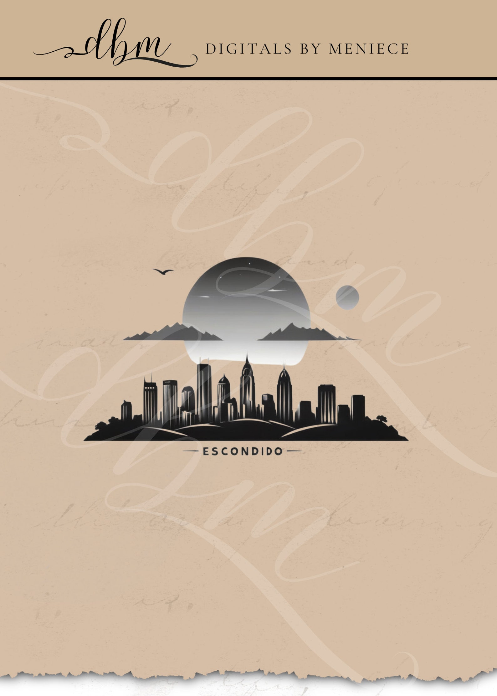 Escondido California Ca Cityscape States Skylines Bundle City Graphic ...