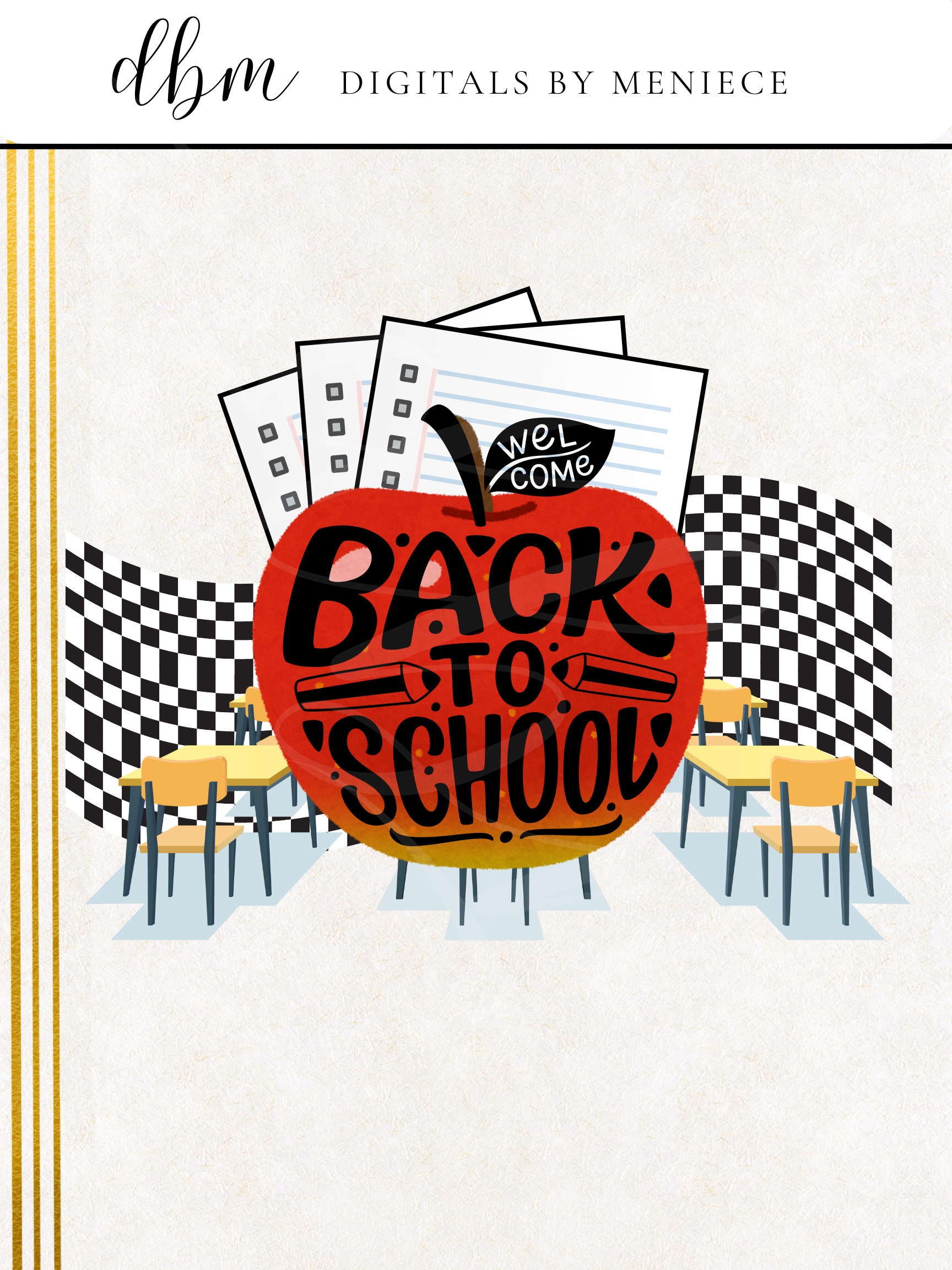 Back to School Clipart: Apple Desk Design (SVG, PNG) - Etsy