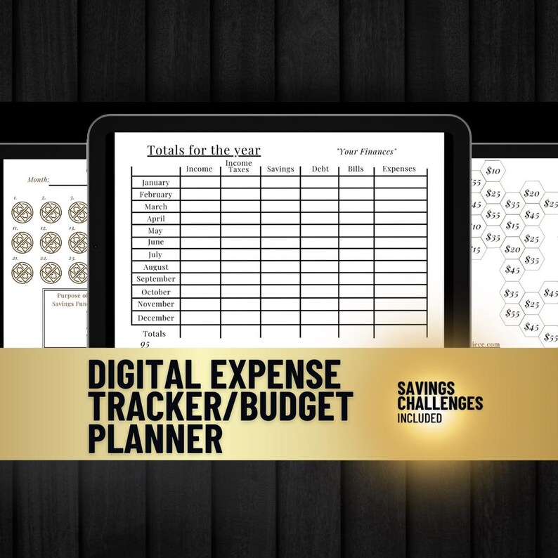 Digital Expense Tracker Budget Planner & Income Log Personal Business ...