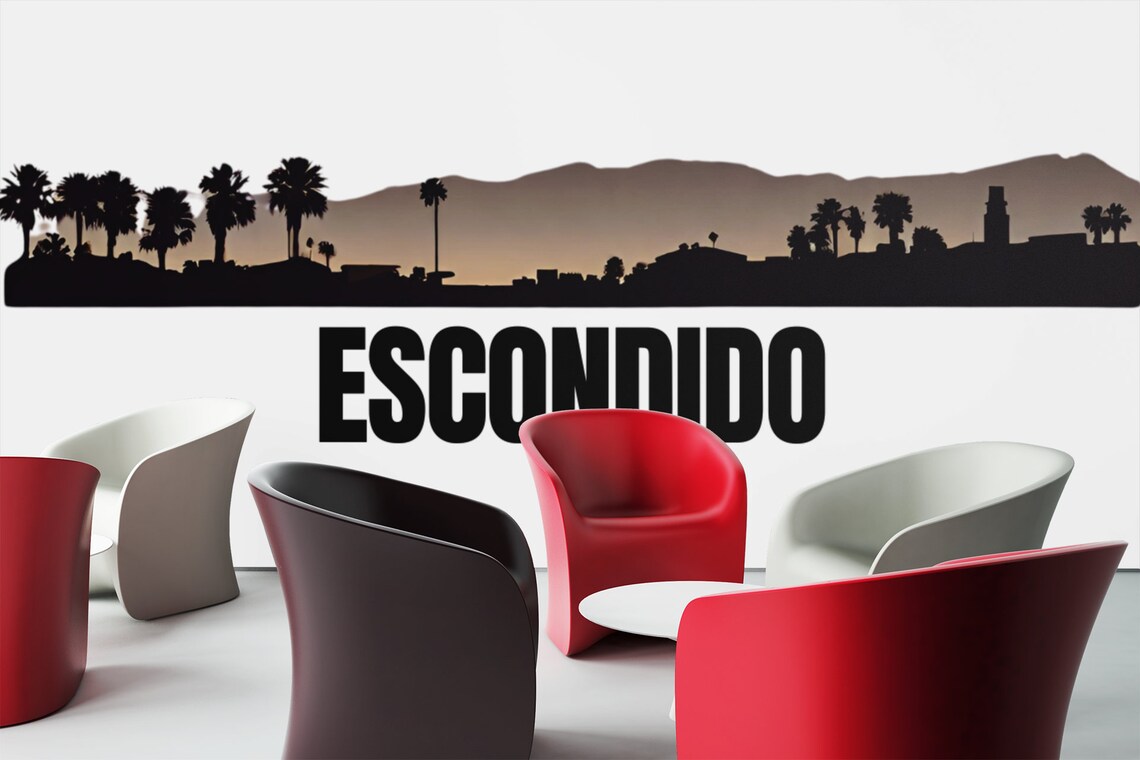 Escondido California Ca Cityscape States Skylines Bundle City Graphic ...