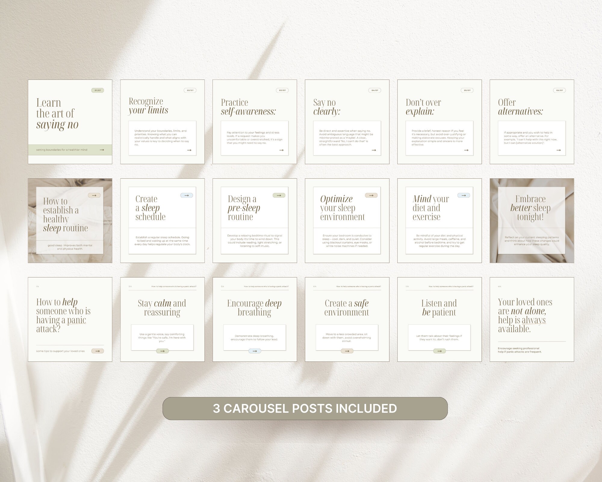 Therapist Canva Templates, Mental Health Content, Wellness Instagram ...