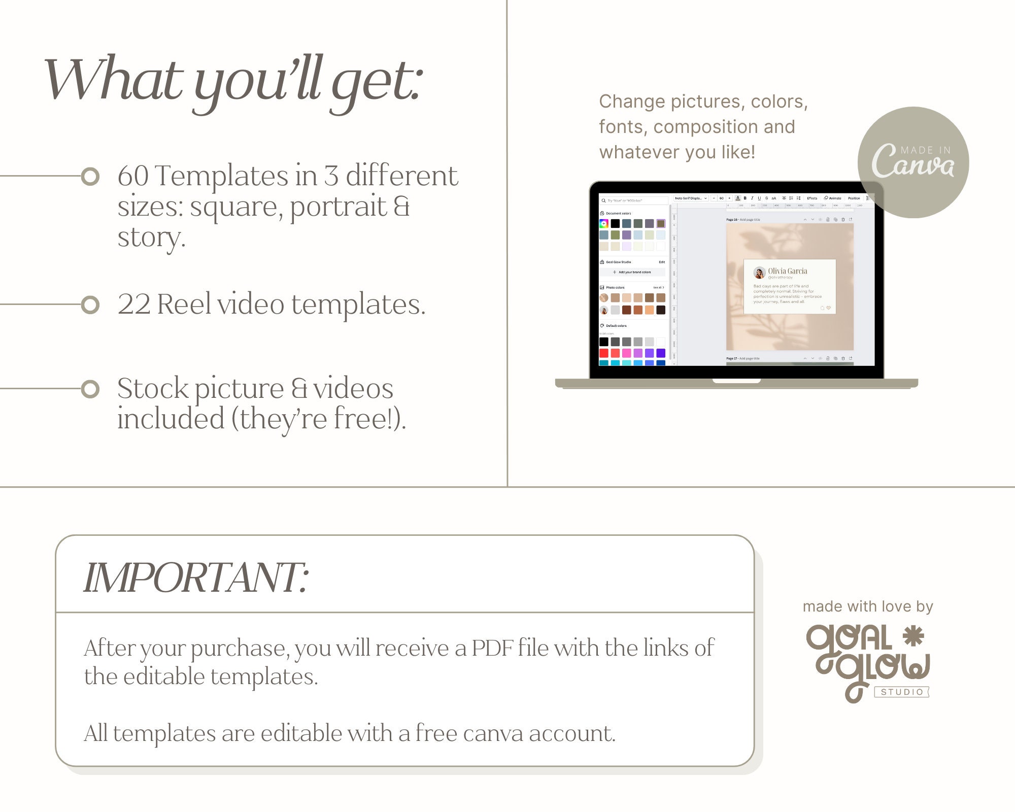 Therapist Canva Templates, Mental Health Content, Wellness Instagram ...