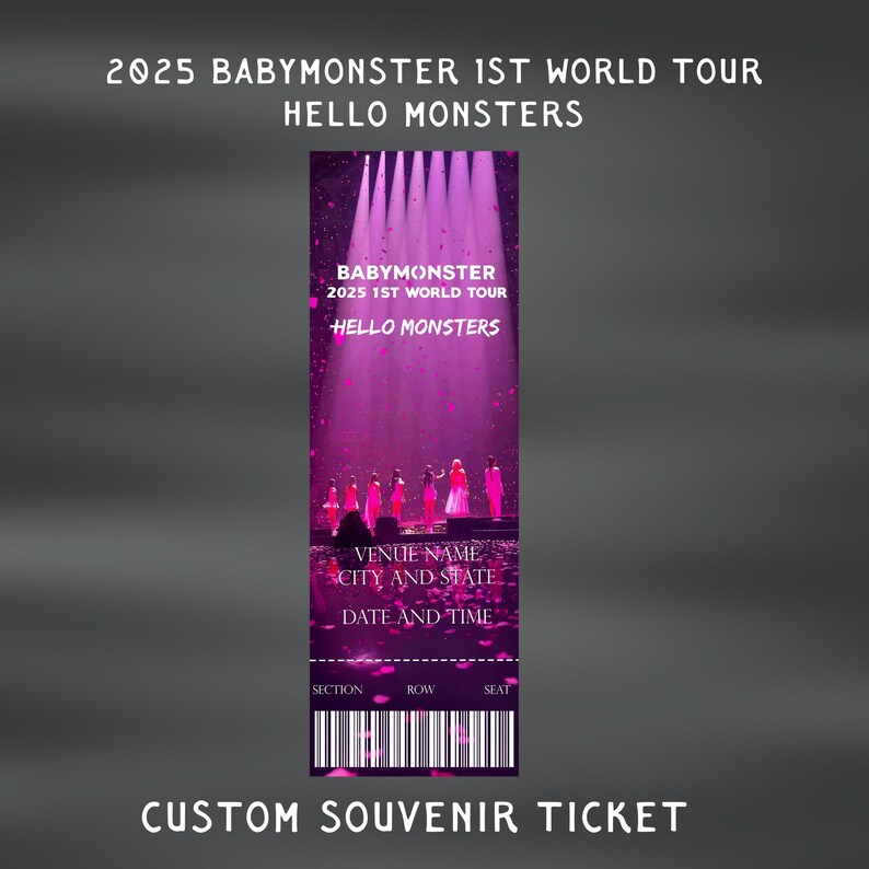 BABYMONSTER 1ST World Tour Hello Monster - Custom Physical Memory ...