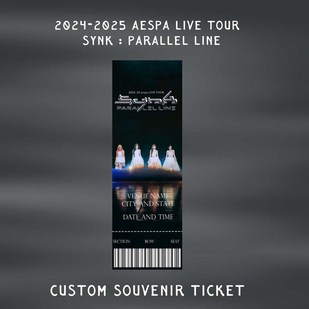 Aespa Tour SYNK : PARALLEL LINE - Custom Physical Memory Souvenir ...