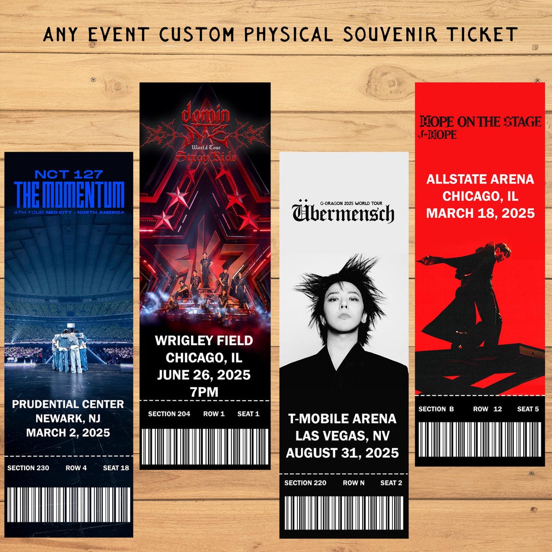 Any Event Custom Physical Memory Souvenir Event Tickets - Etsy