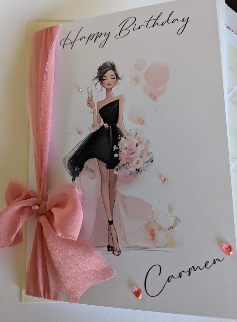 Personalized Birthday Card: Luxury Handmade A5/A4 Greeting Card, Custom ...