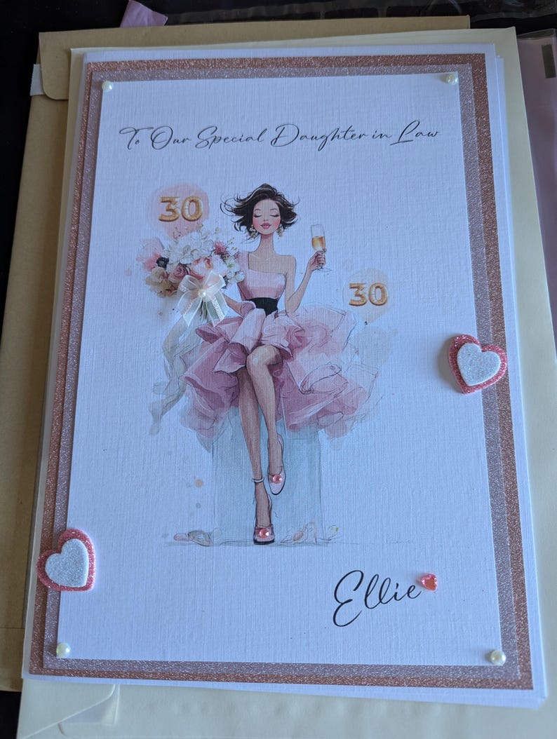 Personalized Birthday Card: Luxury Handmade A5/A4 Greeting Card, Custom ...