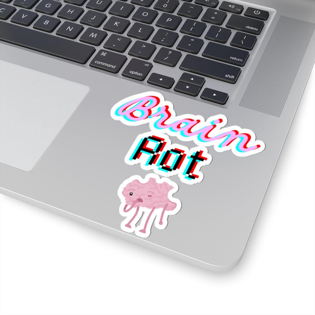 Trendy Brain Rot Kiss-cut Stickers, Cute Laptop Decals, Aesthetic ...