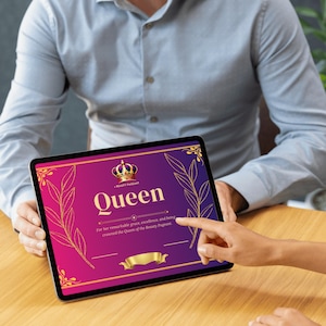 Beauty Pageant Certificate Printable | Editable Queen Award Template ...