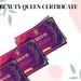 Beauty Pageant Certificate Printable | Editable Queen Award Template ...