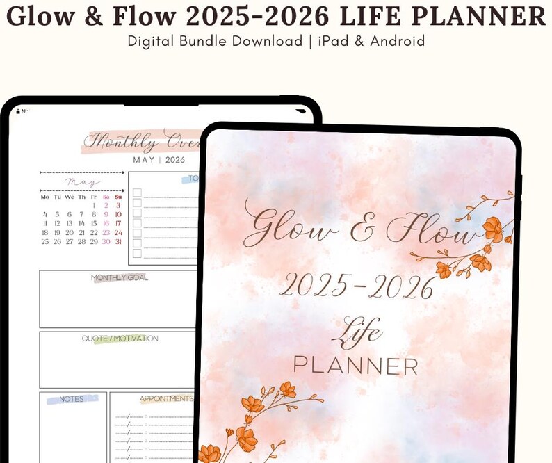 2025-2026 Life Planner | Boho Aesthetic, Goal Setting (PDF) - Etsy