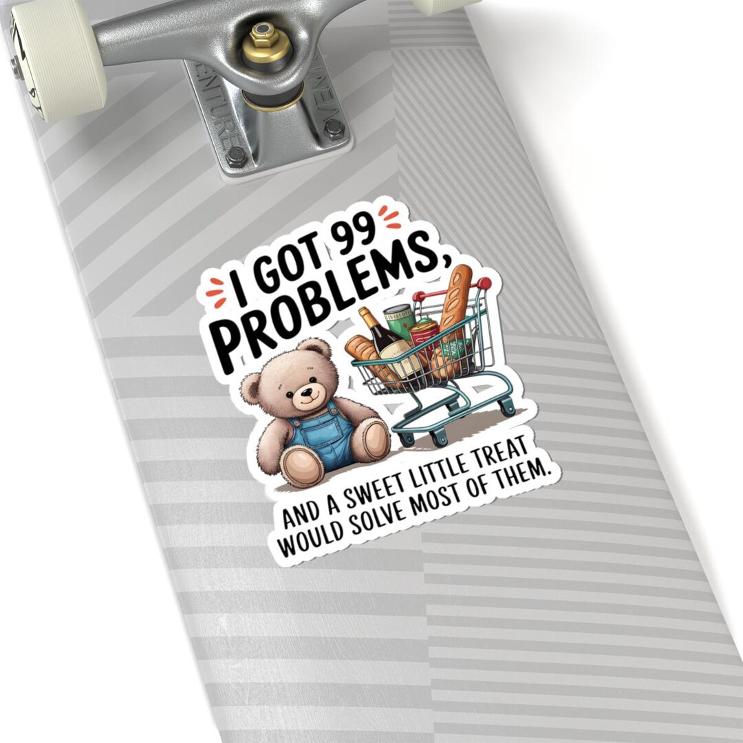 Cute Bear Problem Solving Kiss-cut Stickers, Fun Laptop Decor, Gift for ...