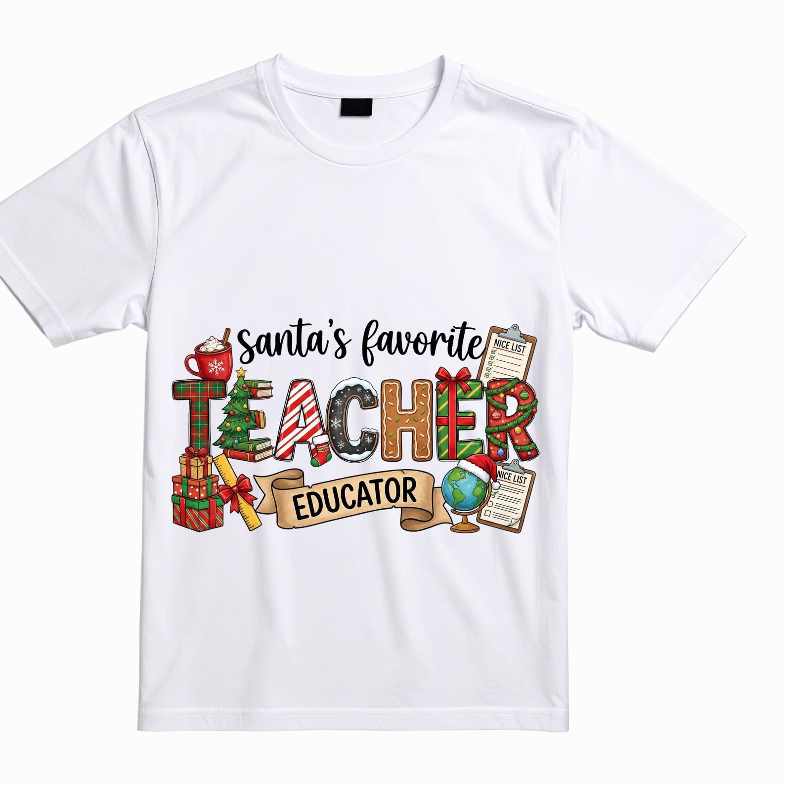Santa’s Favorite Teacher Educator PNG & SVG | Christmas Teacher ...