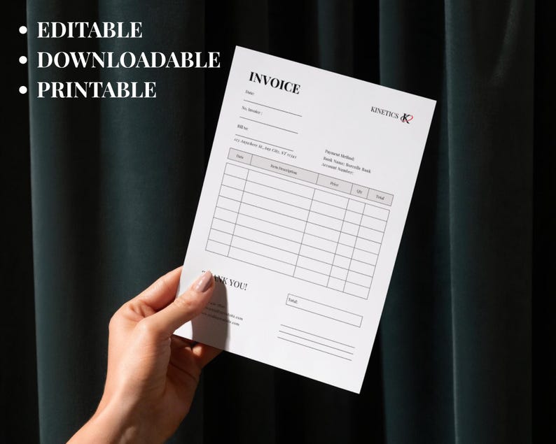 Minimalist Invoice Template: Beige & White Business Billing Form ...