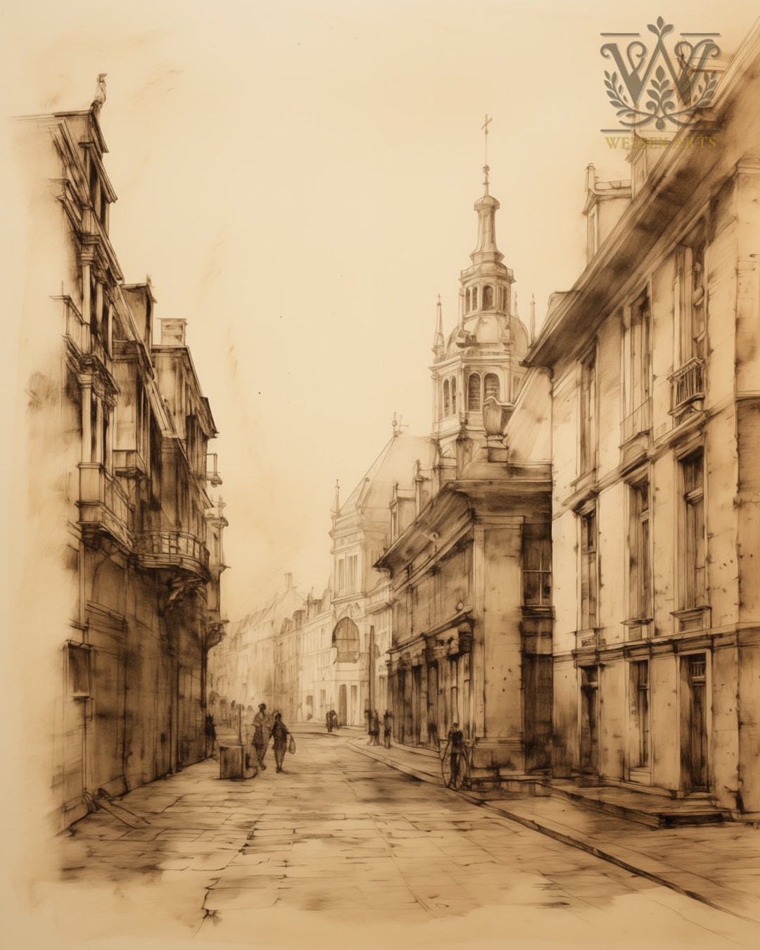 Sepia Historical Architecture ~ PHYSICAL Giclée Fine Art Print - Ready ...