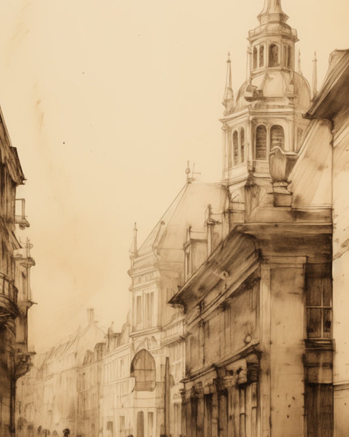 Sepia Historical Architecture ~ PHYSICAL Giclée Fine Art Print - Ready ...