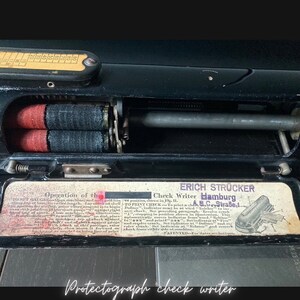 Antique Protectograph Check Writer Manual Check Protector Todd Co ...