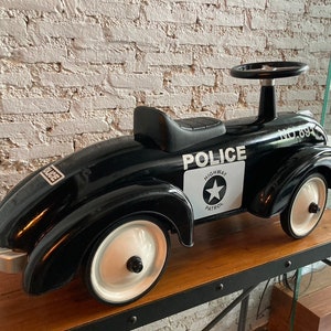 Goki Classic Ride on Metal Car Police. - Etsy