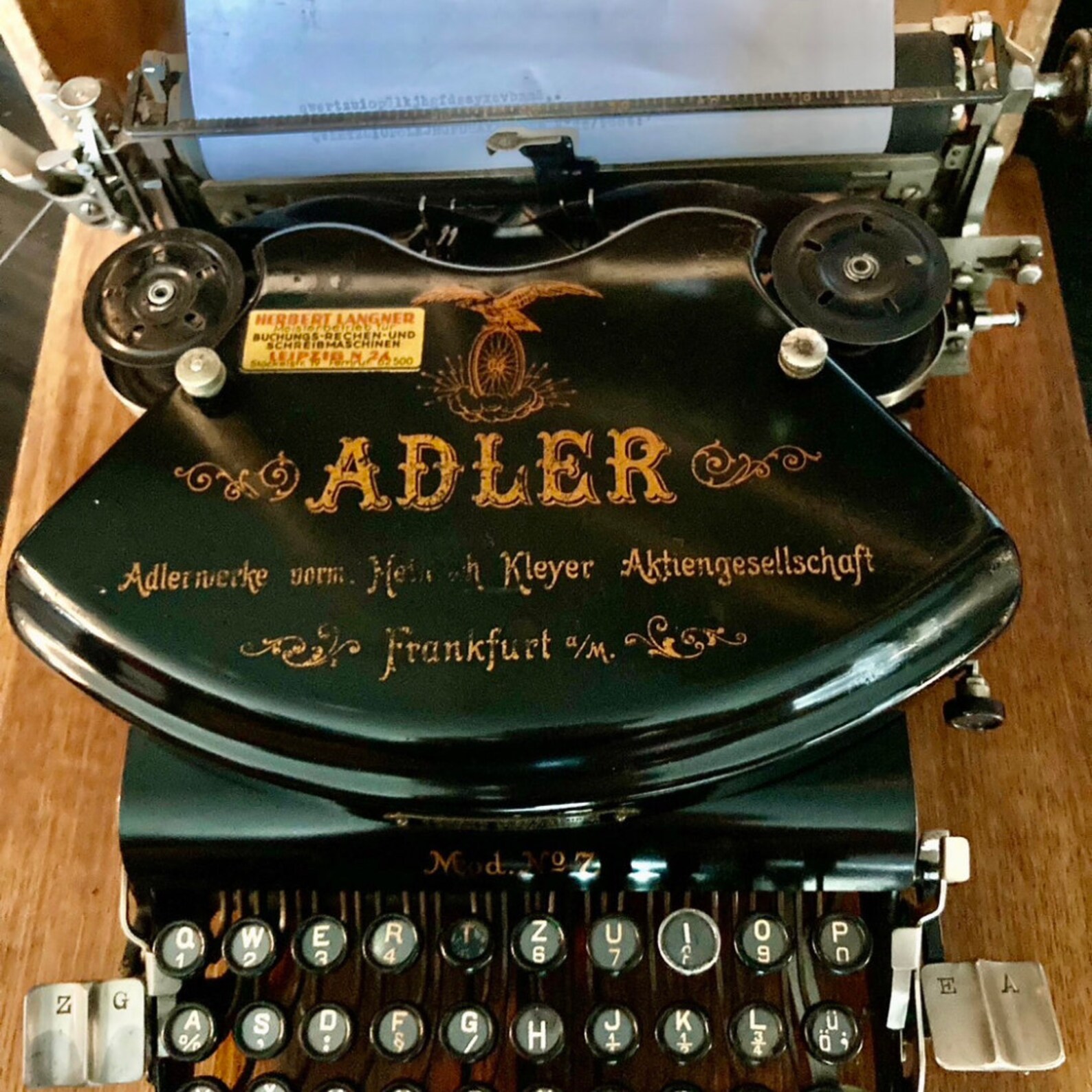 Adler Model No.7 Antique Typewriter With Wooden Box. - Etsy