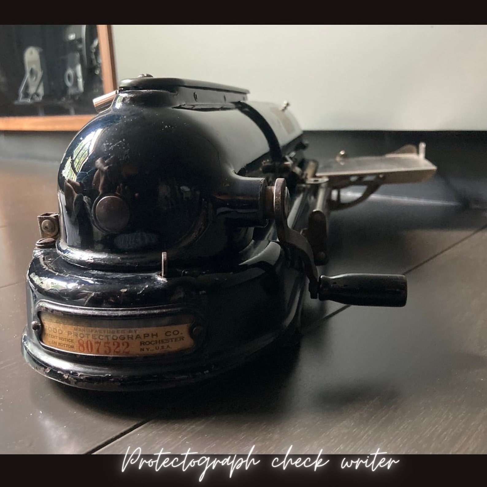 Antique Protectograph Check Writer Manual Check Protector Todd Co ...
