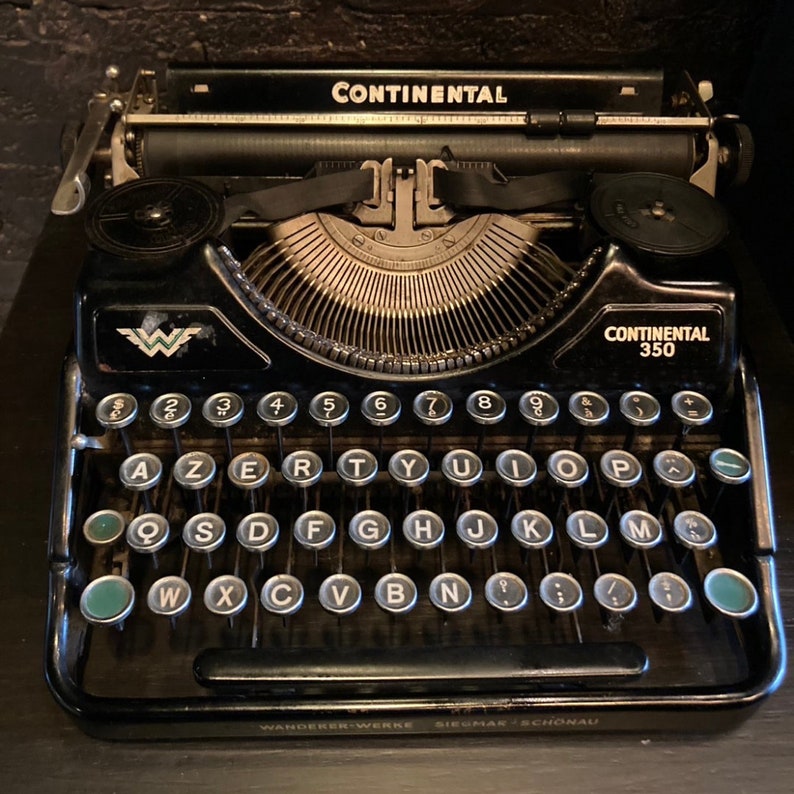 Antique Continental 350 Portable Typewriter - Etsy