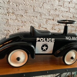 Goki Classic Ride on Metal Car Police. - Etsy