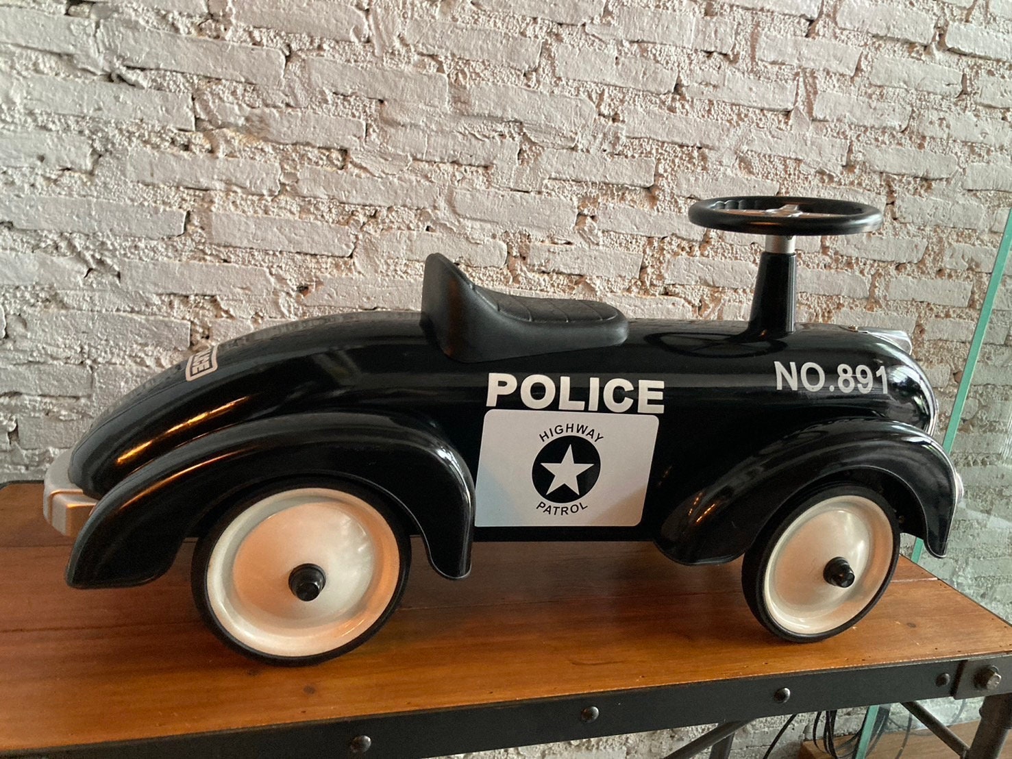 Goki Classic Ride on Metal Car Police. - Etsy