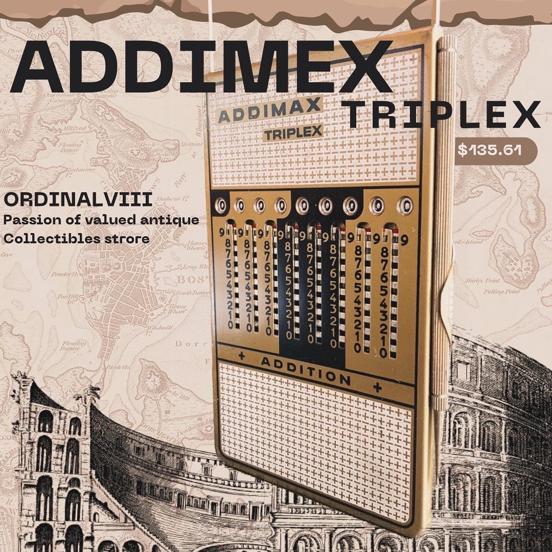 Antique Addiator Addimax Triplex Adding Machine - Etsy