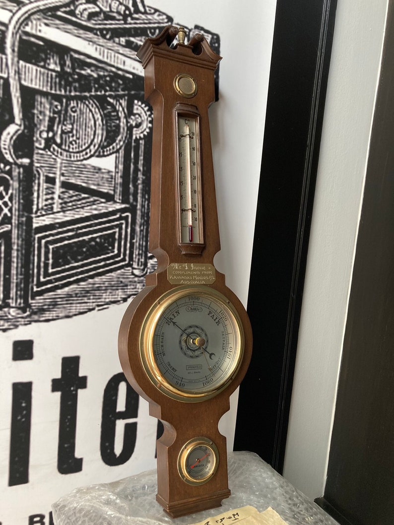 Vintage Thermometer Barometer Weather Station. - Etsy