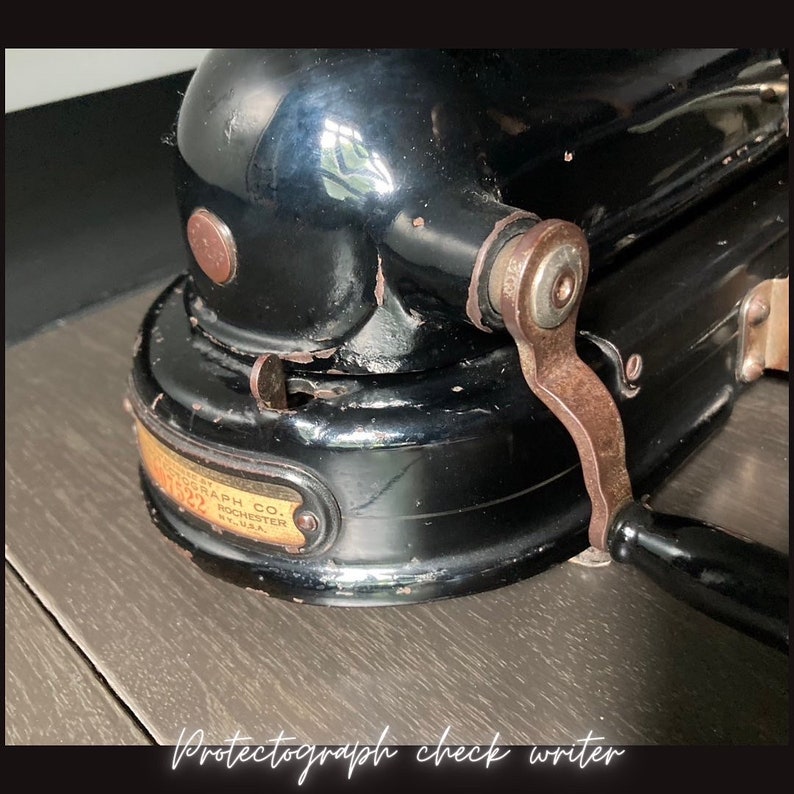 Antique Protectograph Check Writer Manual Check Protector Todd Co ...